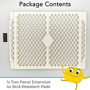 Toddleroo by North States Superyard Ultimate 2 Panel Extension, Made in USA: Increases play space up to 34.4 sq. ft. (Adds 64", Ivory)