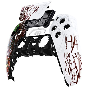 eXtremeRate Clown HAHAHA Touchpad Front Housing Shell Compatible with ps5 Controller BDM-010 BDM-020 BDM-030 BDM-040, DIY Replacement Shell Custom Touch Pad Cover Compatible with ps5 Controller