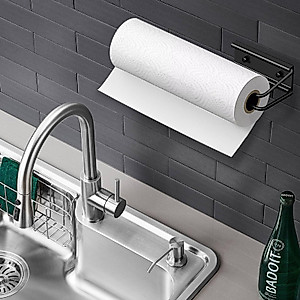 Paper Towels Holder, Wall Mounted Paper Towel Holders Napkin Holders for Kitchen Self-Adhesive or Drilling