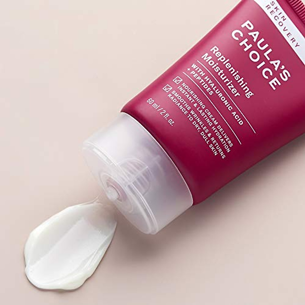 Paula's Choice SKIN RECOVERY Replenishing Facial Moisturizer Cream with Hyaluronic Acid, Soothes Redness & Sensitive Skin Prone to Rosacea & Eczema, Paraben-Free & Fragrance-Free, 2 Fl Oz