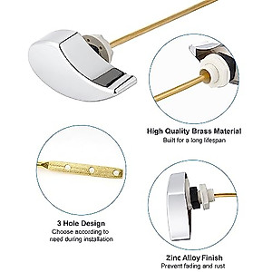 Hibbent 2 Pack Flush Tank Lever Compatible with TOTOTHU004-CP Trip Lvr for St701Cst854884, Toilet Trip Lever in Polished Chrome