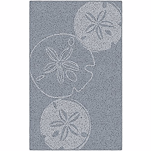 Brumlow Mills Beach and Ocean Area Rug for Living or Bedroom Carpet, Dining or Kitchen Rug, Deck, Patio or Home Decor, 2'6" x 3'10", Muted Blue Sand Dollars
