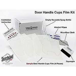 YelloPro Custom Fit Door Handle Cup 3M Scotchgard Anti Scratch Clear Bra Paint Protector Film Cover Self Healing PPF Guard Kit for 2020 2021 2022 2023 Ford Explorer ST, XLT, Limited Platinum SUV
