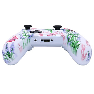 RALAN Pink Controller Skins for Xbox One, Silicone Controller Cover Skin Protector Compatible for Xbox Ones Controller (Pink Pro Thumb Grip x 2,Cat + Skull Cap &Cover Grip x 2) Blue Butterfly Pink