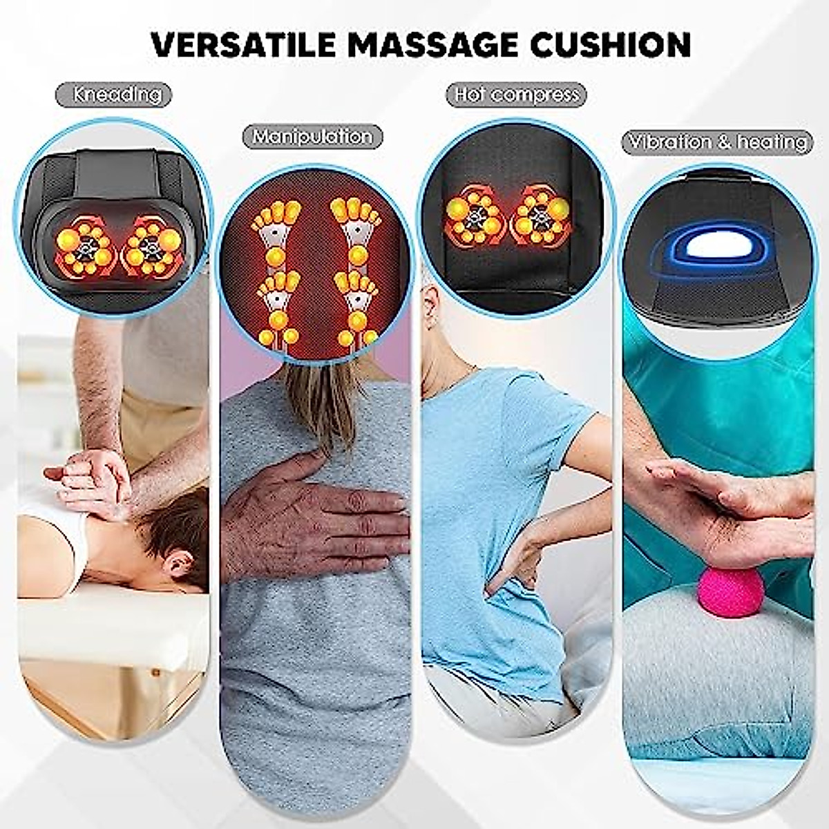 Mercy TOP Massage Chair Pad Massagers for Neck and Back Gifts for Men Women Mom Dad Massager Chair Pad for Back for Home Office use