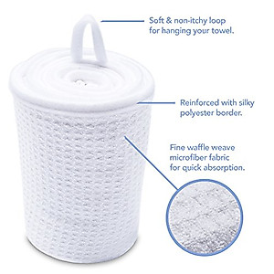 desired body Microfiber Hair Towel - Premium Anti Frizz Hair Drying Wrap for Women & Men - Large and Lightweight One Size Fits All - White