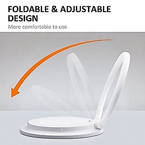 LED Desk Lamp with Wireless Charger，Bedside Lamp with Wireless Charger Compatible with Most Wireless Charging Enabled Devices(White)
