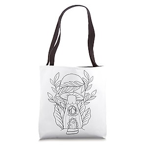 Color Your Own Bag Goblincore Aesthetic Coloring Tote Bag