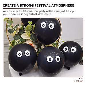 Eyeball Balloons 100pcs Balloon Black Decorations Summer Decor Octopus Decor Eyeball Latex Balloons Eye Balloons 5 Inch Festival Decorative Balloon Photography Props Chic