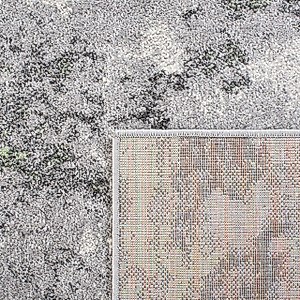 SAFAVIEH Adirondack Collection Area Rug - 5'1" x 7'6", Green & Grey, Modern Abstract Design, Non-Shedding & Easy Care, Ideal for High Traffic Areas in Living Room, Bedroom (ADR134F)