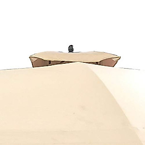 Garden Winds Replacement Canopy for The Massillon Biscayne Gazebo - Standard 350 - Beige