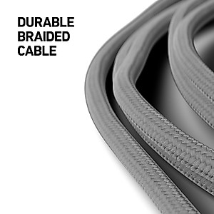 SCUF Braided USB-C Cable - Light Gray 6 feet / 2 Meters USB Type C Connection and Charging for Xbox Controllers, PS5 Controllers, and Smart Phones - Xbox Series X;