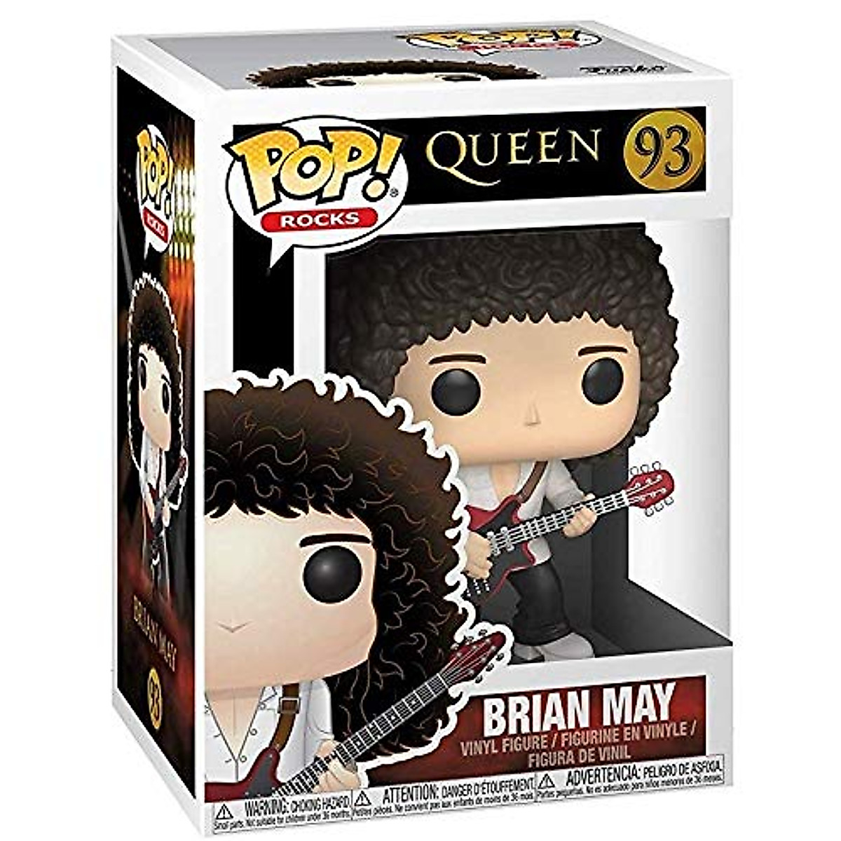 POP Queen - Brian May Funko Pop! Vinyl Figure (Bundled with Compatible Pop Box Protector Case) Multicolored 3.75 inches