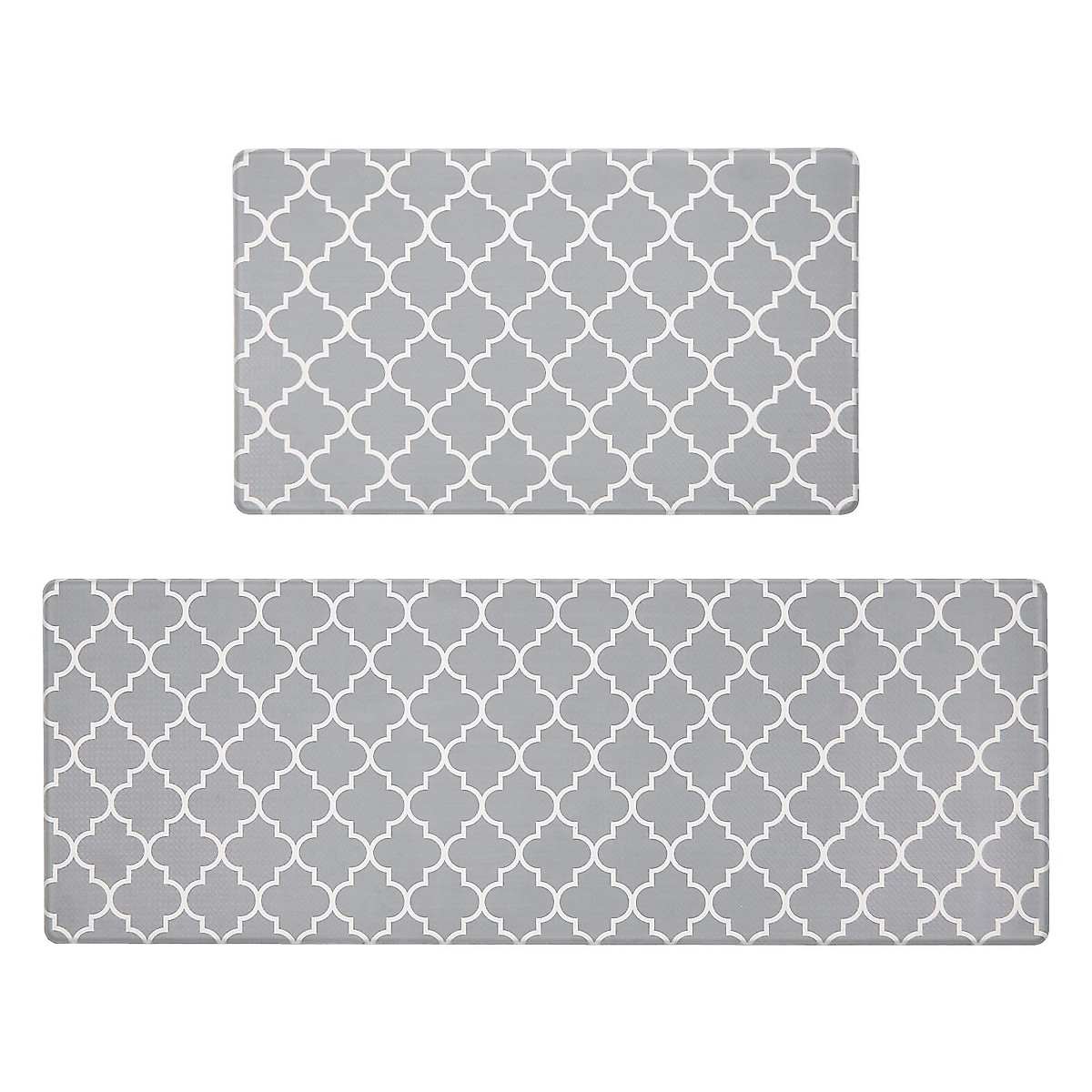 HEBE Anti Fatigue Kitchen Floor Mats Set of 2 Thick Cushioned Kitchen Rugs Mats Set Waterproof Non Slip Comfort Floor Rug Carpet for Kitchen Sink,Laundry 18"x30"+18"x48"