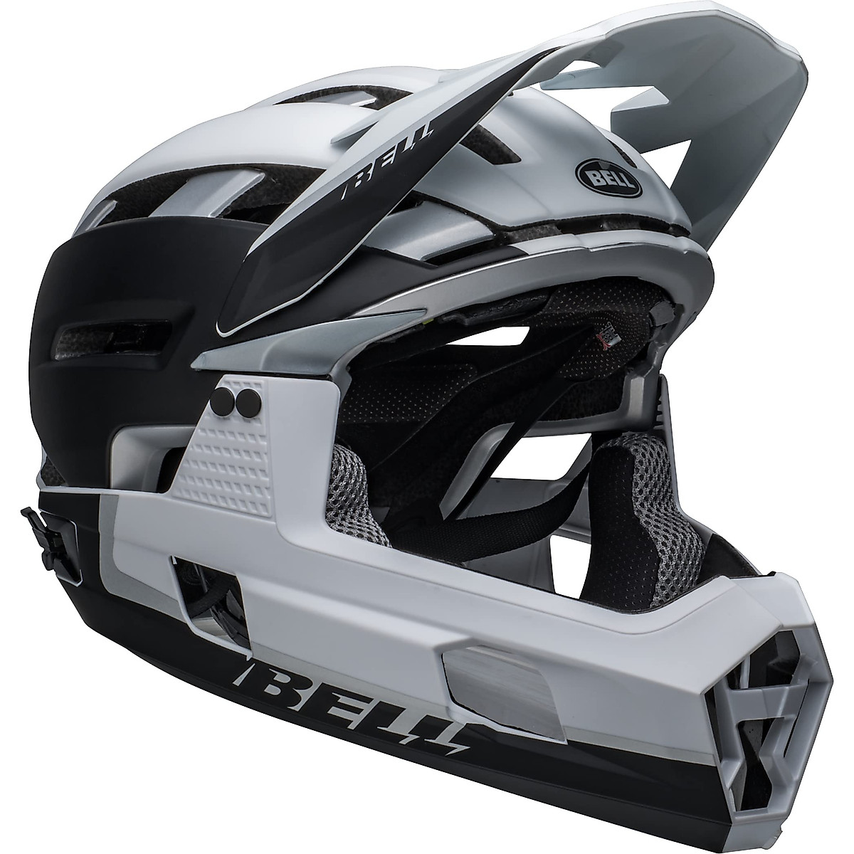BELL Super Air R MIPS Adult Mountain Bike Helmet - Matte Black/White (2023), Medium (55-59 cm)