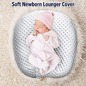 6 Pcs Newborn Lounger Cover Removable Slipcover for Baby Lounger Cover Soft Minky Dot Newborn Lounger Pillow for Infant Ultra Comfortable Safe for Babies