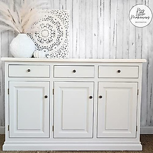 Dixie Belle Silk All-in-One Mineral Paint | Salt Water (16oz) | Off-White All-in-One Water Based Primer + Topcoat | Durable Furniture Paint | Low Reflective Finish