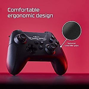 HyperX Clutch – Gaming Controller for Android and PC, Cloud and Mobile Gaming, Bluetooth, 2.4GHz Wireless, USB-C to USB-A Wired Connection, Standard Button Layout, Detachable Phone Clip