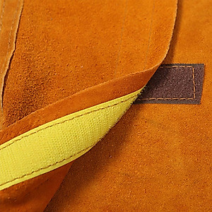 Leather Welding Spats Welder Shoe Protector, Welding Safety Shoes Protectors, Welding Gaiters, Fire Resistant Boot & Shoes Covers, Heat and Abrasion Resistant Welder Protective Foot Covers (1 Pair)