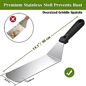 Griddle Accessories kit for Blackstone Flat top Grill and Camp Chef,16 Pieces Stainless Steel BBQ Barbecue Tools Set for Outdoor Backyard Grill Tools Gift for Men Women.