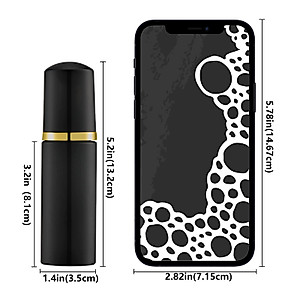 IRON BILL 2 Oz Foam Pump Bottle (3PCS). Empty Foaming Soap Dispenser for Refillable Travel Liquid Hand Soap, Body Wash, Eyelash Shampoo. BPA Free Mini Pocket Size(Black&Gold Pump&Black Cap)