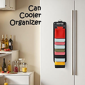 AVMDOM Cooler Holder, Can Cooler Organizer Wall Mount for Easy Display and Access, Hang Up to 22 Coolers, Beer Can Sleeves Holders Cooler Storage, Can Cooler Dispenser for Home, Beer Gift for Men