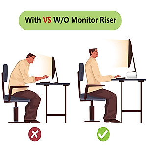 Acrylic Computer PC Laptop Monitor Stands Riser Clear 15” Desk Space Saving Stand Organizer Anti Cat Keyboard Protector Compatible with HP Acer LG Apple 13inch 14inch Laptops TVs & other Electronics