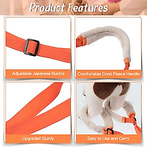 Mixweer 2 Pcs Dog Support Harness for Back Legs Dog Rear Lifting Sling Aid with Handle and Shoulder Strap Hind Leg Support for Pet Mobility Helps Dogs with Poor Stability Joint Injuries (Orange)