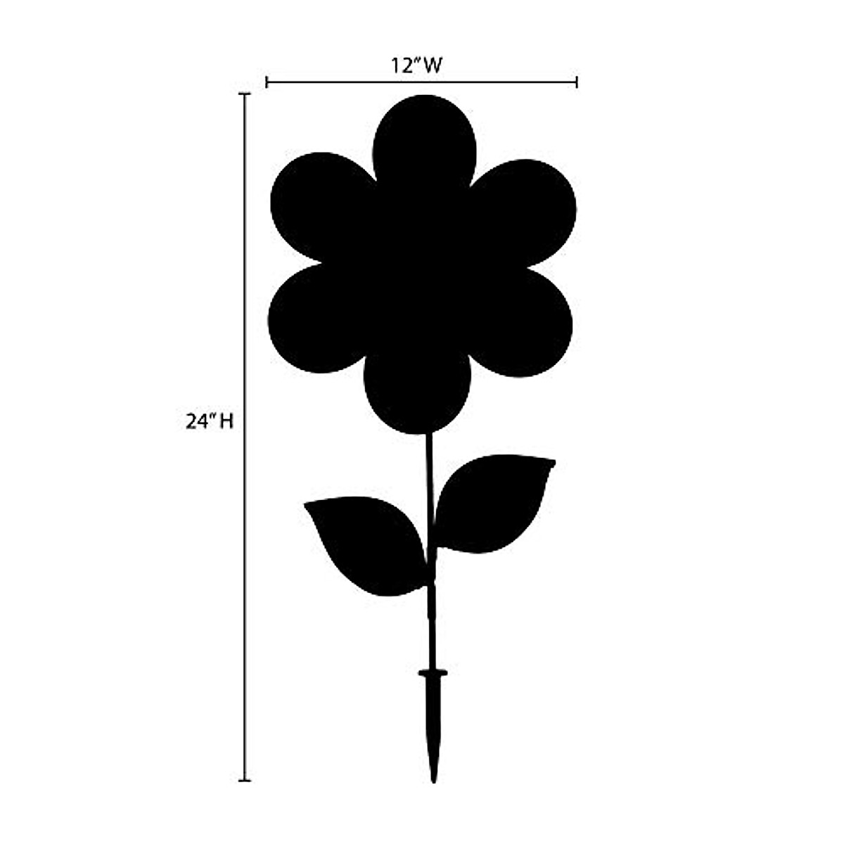 In the Breeze 12 Inch Purple Sunflower Wind Spinner with Leaves - Includes Ground Stake - Colorful Flower for Your Yard and Garden