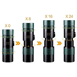 Digital Telescope Gift 8-24X30 High Powerful Telescope FMC Prism Lens Stretch Monocular Scope Handheld Waterproof HD Zoom for Telescope