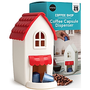 Coffee Shop Coffee Pod Holder by OTOTO - Nespresso Pods Holder, Coffee Pod Organizer for Coffee Station - Coffee Containers for Coffee Bar - Coffee Pod Storage, Coffee Pods Holder for 25 Pods
