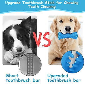BAPSOUZU Dog Squeaky Toys for Aggressive Chewers, Toothbrush Stick Durable Dog Chew Toys for Large Dog Medium Breed, Indestructible Tough Dogs Toys for Teeth Cleaning (Chicken Flavor)