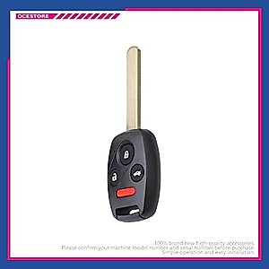 OCESTORE N5F-A05TAA Car Key Fob Keyless Control Entry Remote N5F-S0084A 4 Button Vehicles Replacement Compatible with Ci vic N5F-S0084A 35111-SVA-306 Key Fob 35118-TR0-A00