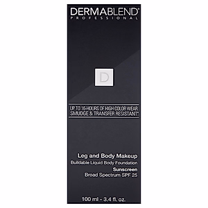 Dermablend Leg and Body Makeup Foundation with SPF 25, 40N Medium Natural, 3.4 Fl. Oz.