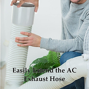 2-PACK Air Conditioner Exhaust Hose Coupler 5 Inch, Supports Clockwise and Counter-Clockwise Thread Hose Connector, Portable AC Coupler