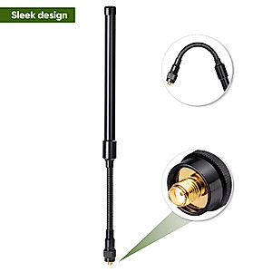 Bingfu Gooseneck CS Tactical Antenna Dual Band VHF UHF 136-174mhz 400-520mhz Ham Radio Antenna Compatible with Kenwood Baofeng UV-5R BF-F8HP UV-82 BF-888S UV-5X3 UV-9R Handheld Two Way Radio