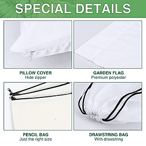 44Pcs Sublimation Blanks Products Set, DIY Sublimation Blanks with Car Coaster, Mouse Pad, Pillow Covers, Garden Flag, Makeup Bag, Drawstring Bag for Sublimation Transfer Heat Press Printing Crafts.