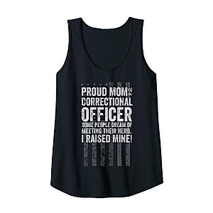 Womens Proud Mom Of A Correctional Officer Corrections Gifts Mother Tank Top