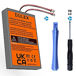 DULEX 3.7V 2000mAh LIP1522 Replacement Battery with Big and Small Plug for Playstation 4 PS4 Dualshock 4 Wireless Controller (3-Pack), DX-PS4