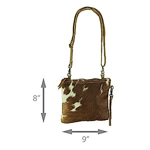 Myra Bag White & Brown Cowhide Shade Bag S-1171