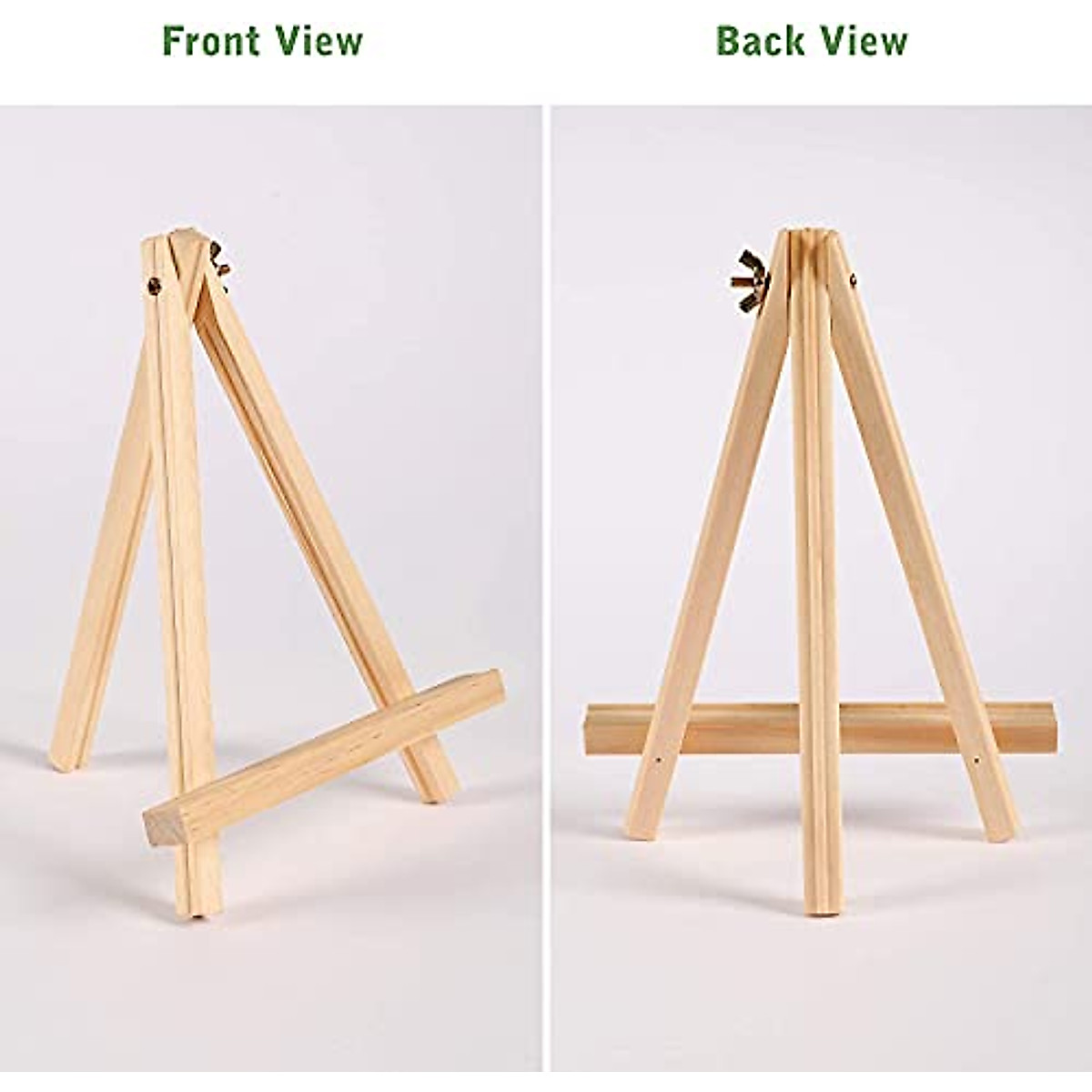 Jekkis 9 Inches Tabletop Easels for Painting Canvas Tall Wood Display Easels Set of 12, Art Craft Painting Easel Stand for Artist Adults Students