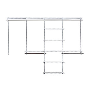 Rubbermaid Configurations Closet Shelves & Hanging Kit, 48-Inch, White, Custom Pantry Organizer and Storage/Clothes Rack