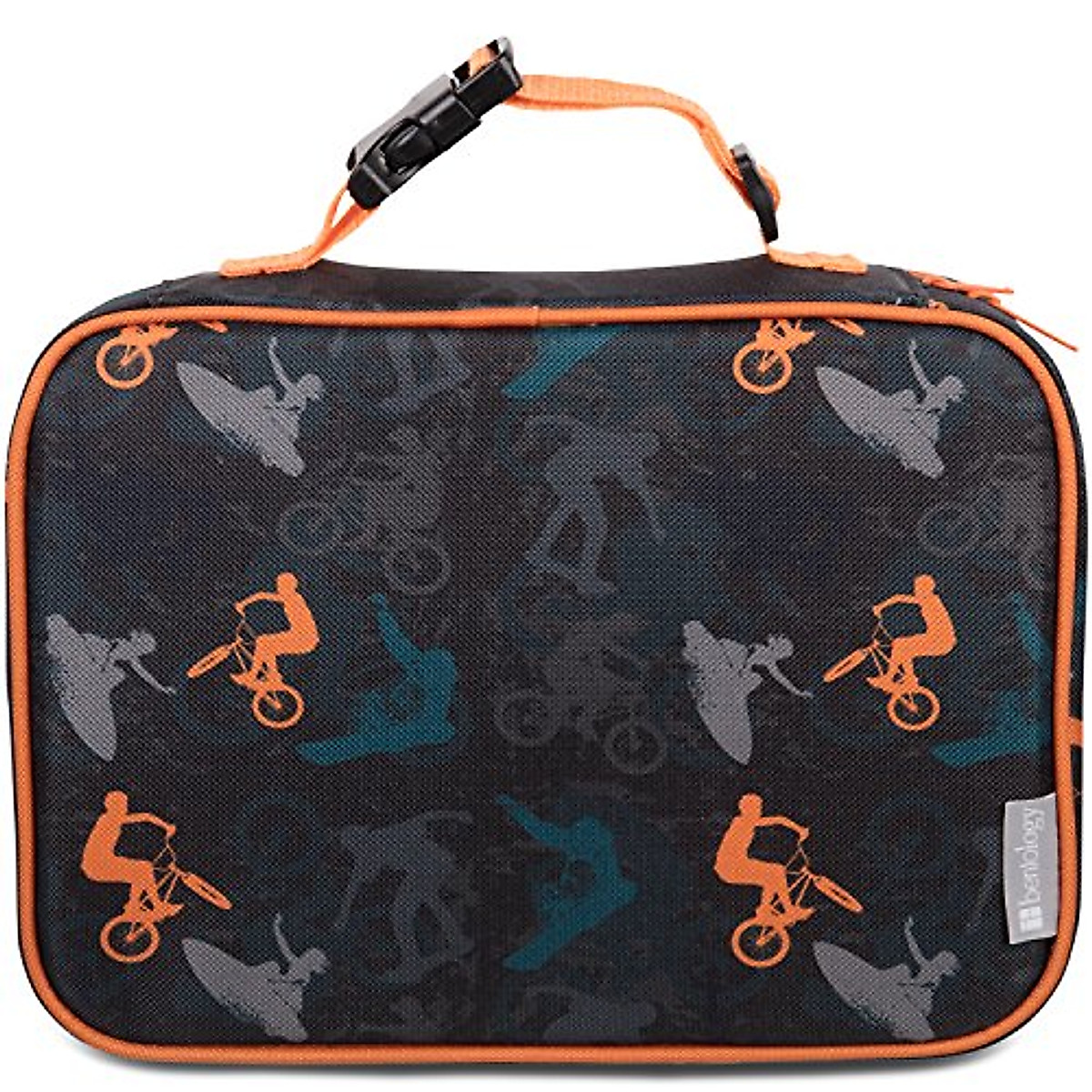 Bentology Lunch Box for Boys - Kids Insulated, Durable Lunchbox Tote Bag Fits Bento Boxes, Nesting Containers w/Lids & Bottles, Back to School Lunch Sleeve Keeps Food Hotter or Colder Longer, Sports