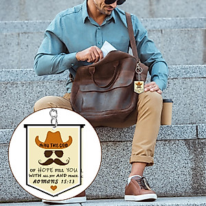 Remuuly Father's Day Keychain, 50 Pcs Acrylic Keyrings with Bible Verse Scripture, Inspirational Religious Key Rings for Men, Unisex-Adult Gift