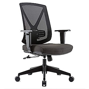 CLATINA Home Office Chair Ergonomic Desk Chair Mid Back Task Chair Mesh Computer Chair with Adjustable Armrest Adjustable Lumbar Support Executive Rolling Swivel Chair for Men Women Adults