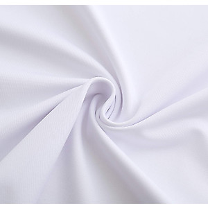 Holure Men's Workout Fitted Athletic Shirt Compression Short Sleeve Shirts White L