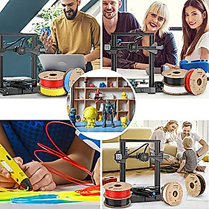 PLA 3D Printer Filament, 3D Printer PLA Filament 1.75mm, Dimensional Accuracy +/- 0.02 mm, 1KG Spool PLA Black