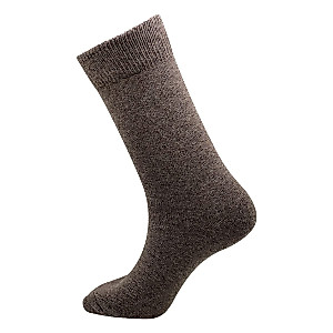 CozyPosh Men Wool Blend Socks - Mid-Calf Crew (Pack of 3 Pairs) Anti-sweat Warm (lightbrown_lightgrey_blue)