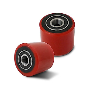 APOLLO Pallet Jack/Truck Wheels, Load Wheel 3'' x 3.66'', A Pair of Pallet Jacks PU Wheel Full Set, with Sealed Precision Bearings, ID 0.78 inch