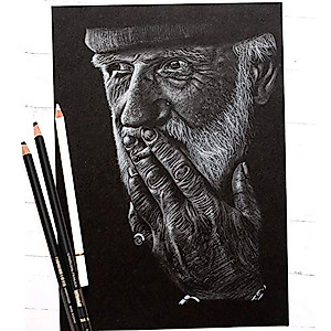 MUJINHUA Professional Charcoal Pencils Drawing Set - 12 Pieces Soft, Medium & Hard Charcoal Pencils for Drawing, Sketching, Shading, Ideal Artist Pencils for Beginners & Artists